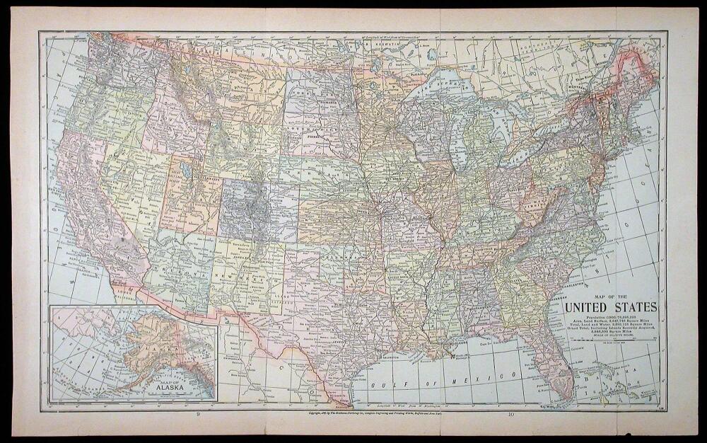 Collection of 19 colored map-sheets from Tunison's Peerless Universal ...