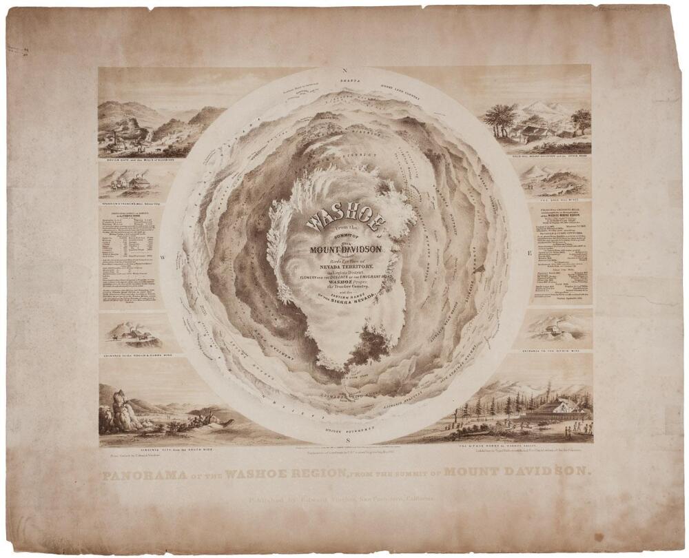 Panorama of the Washoe Region from the Summit of Mount Davidson
