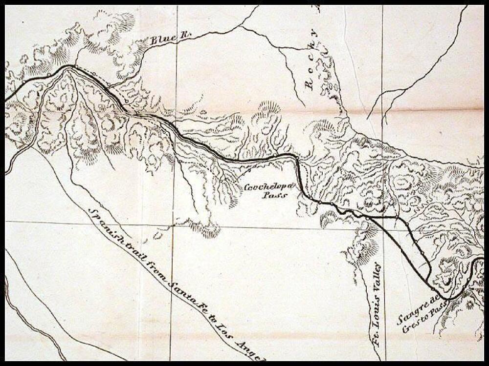 Skeleton Map Exhibiting the Route Explored by Capt. J.W. Gunnison U.S.A ...