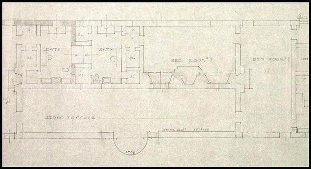 Ranch House, Babricora , pencil drawing