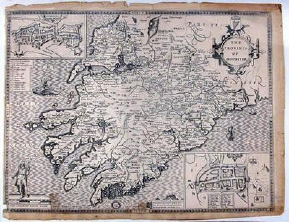 Two copper-engraved maps of Irish and Welsh counties