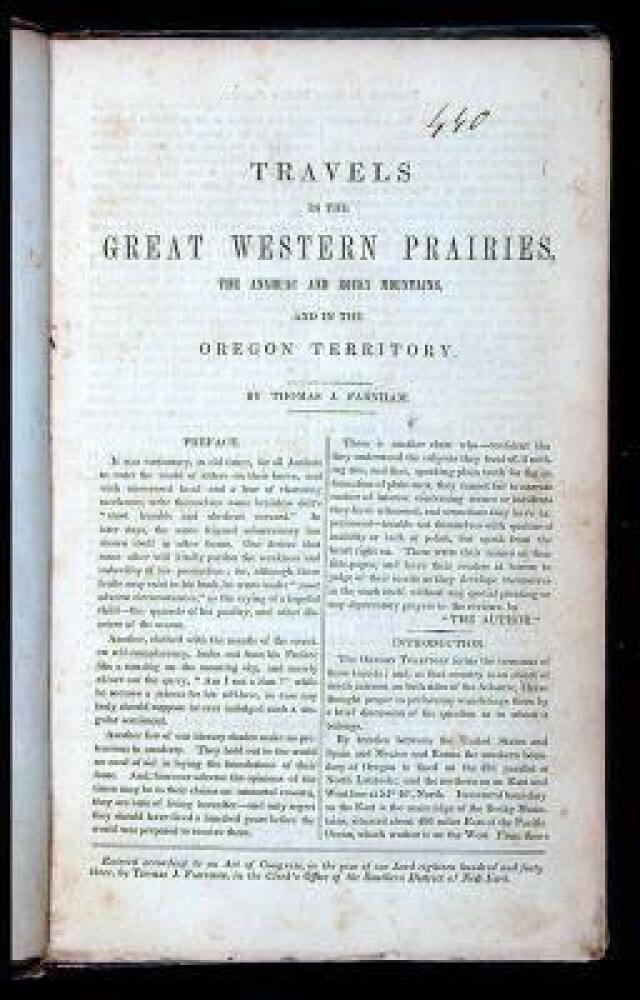 Travels in the Great Western Prairies, the Anahuac and Rocky Mountains ...