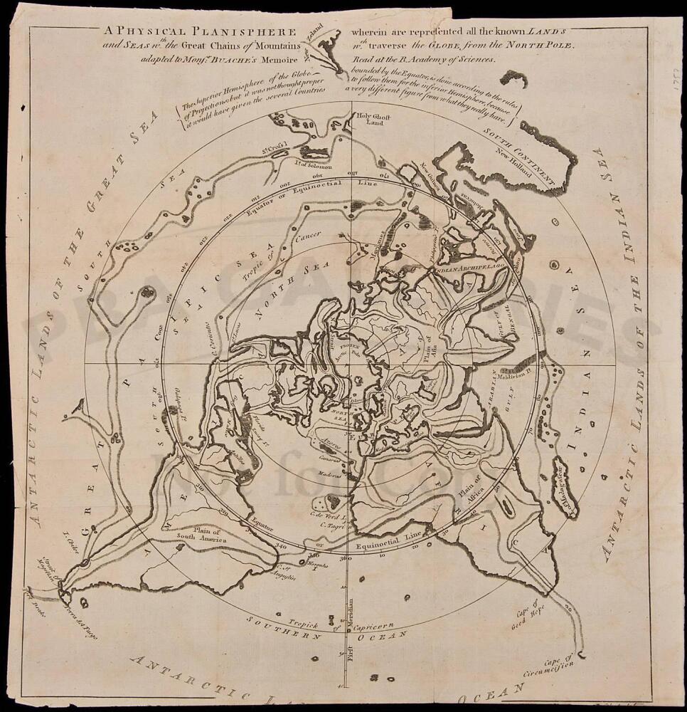 A Physical Planisphere wherein are represented all the known Lands and ...