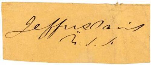 Clipped signature of Jefferson Davis