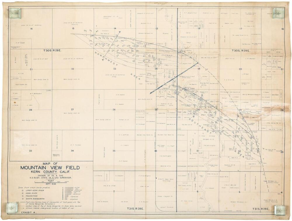 Map of Mountain View Field Kern County, Calif