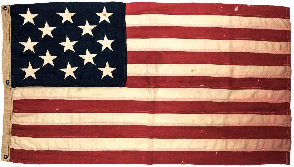 Usa Flag With Thirteen Stars The American Flag Waves 50 Stars Thirteen