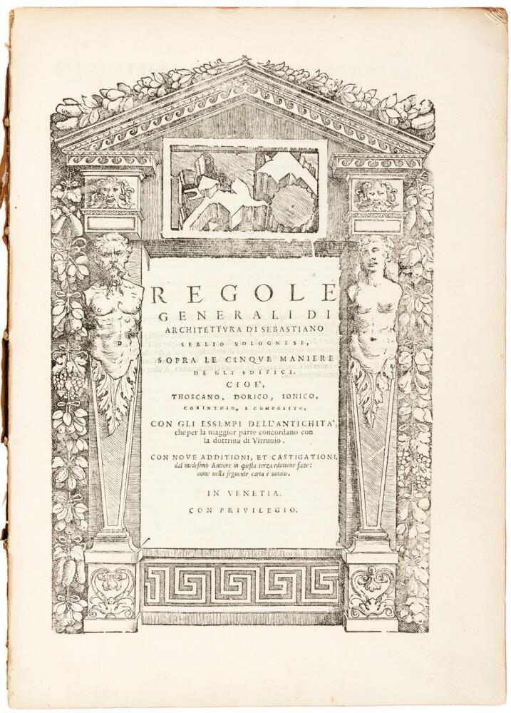 Books four and five of D'Architettvra, Di Sebastiano Serlio Bolognese