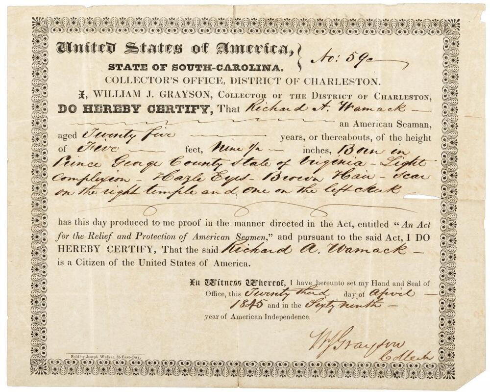 Ship's Captain of California Gold Rush era, 1845-67 archive