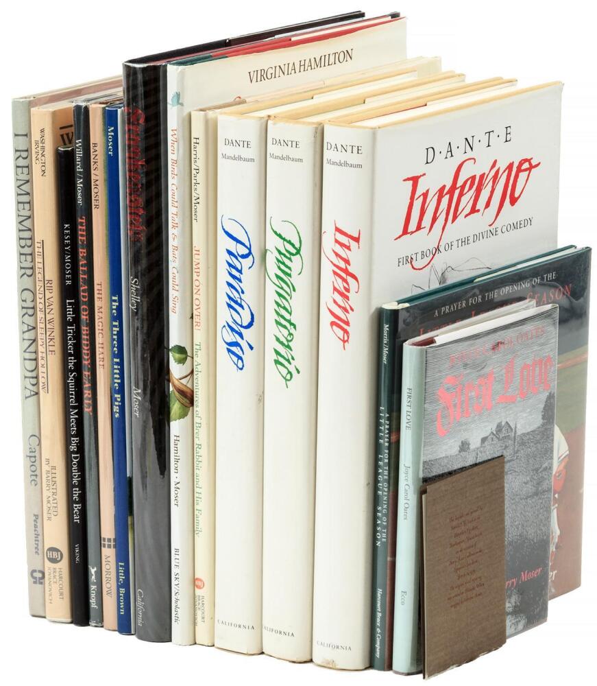 Large group of books, all illustrated by Barry Moser, some also signed ...