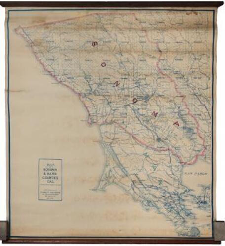 Map Of Sonoma Marin Counties Cal