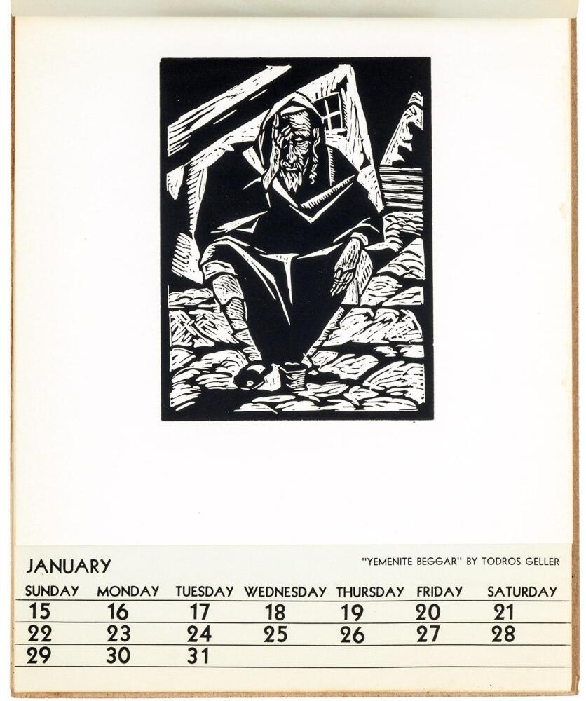American Block Print Calendar, 1939