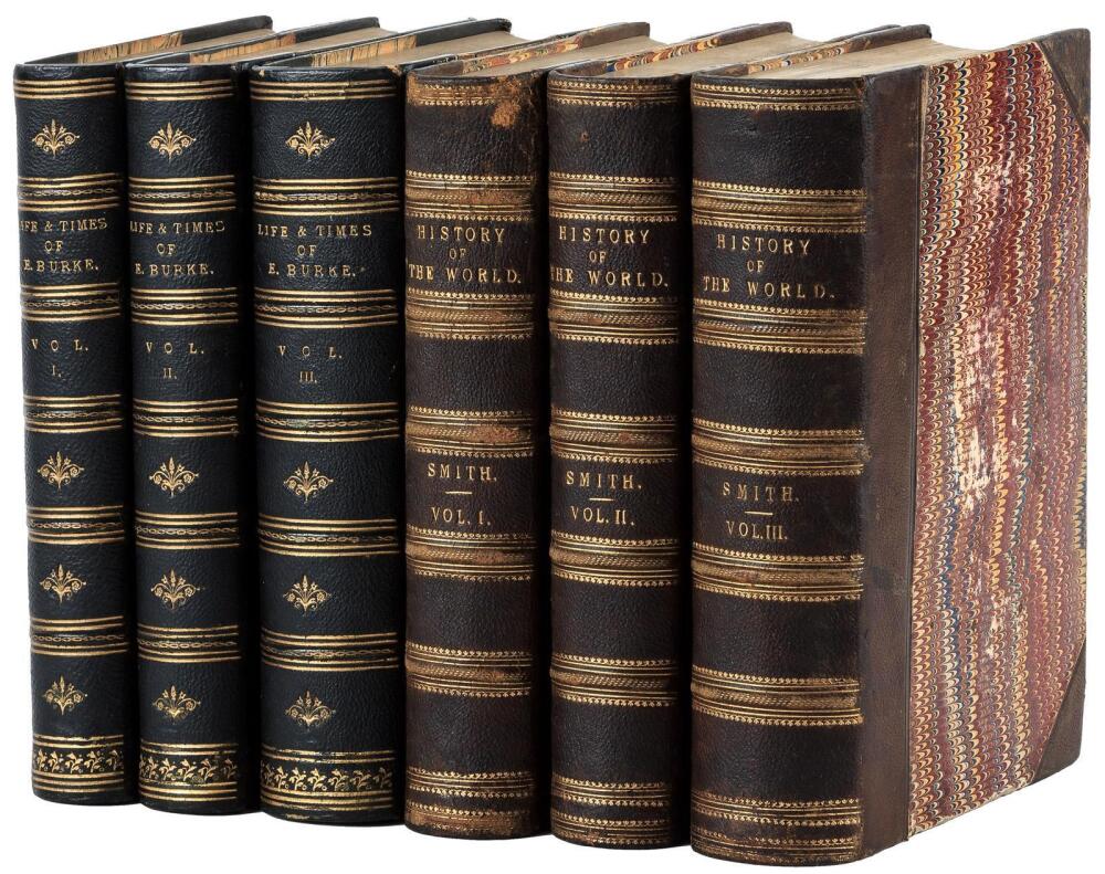 Two 19th century sets in leather bindings