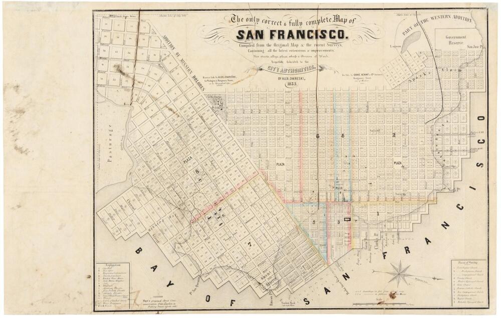 The only correct & fully complete Map of San Francisco. Compiled from ...