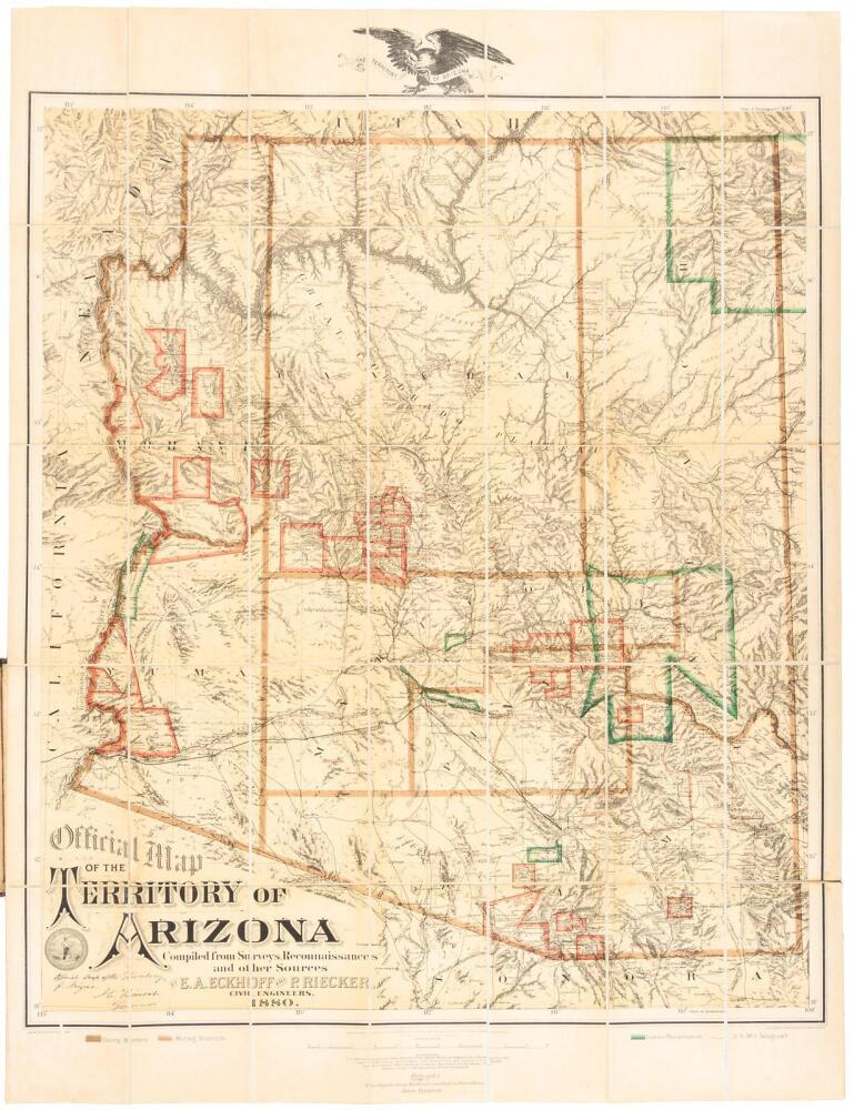 Official Map of the Territory of Arizona Compiled from Surveys ...