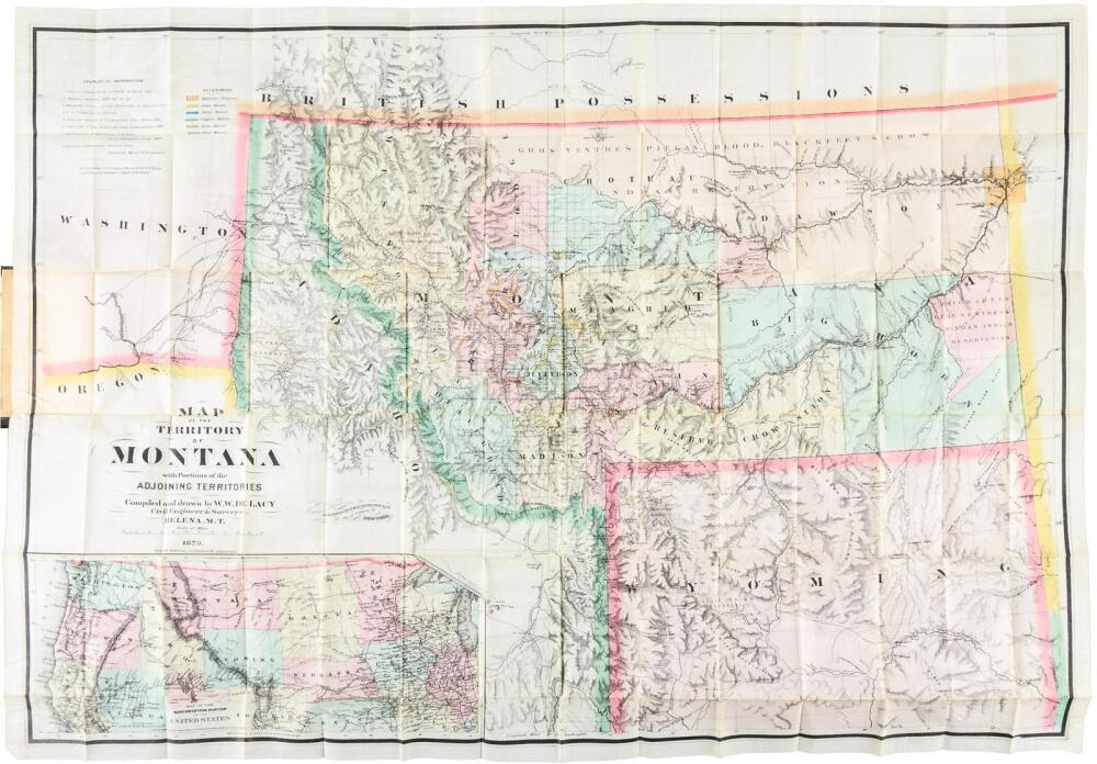 Map of the Territory of Montana with Portions of the Adjoining ...
