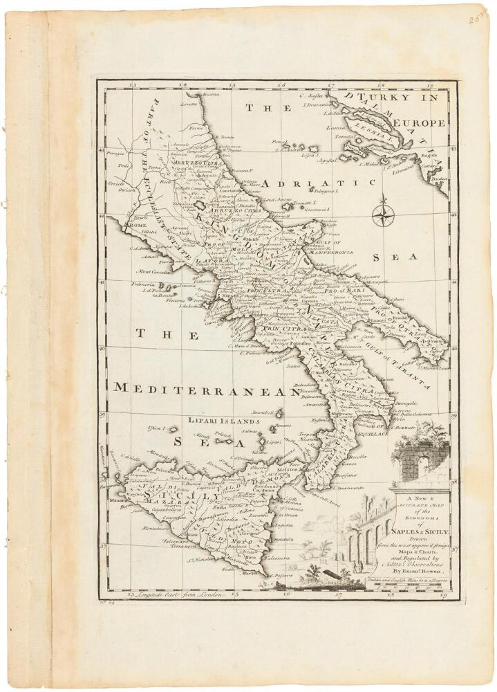 A New & Accurate Map of the Kingdoms of Naples & Sicily Drawn from the ...