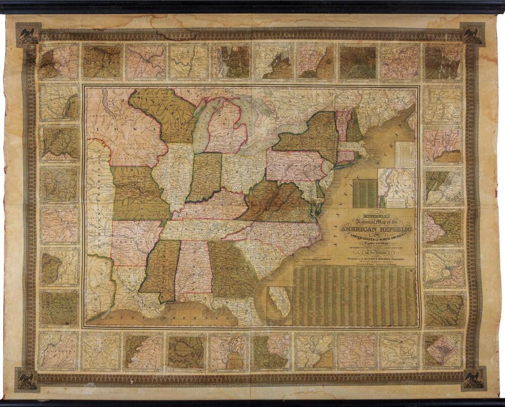 Mitchell's National Map of the American Republic of United States of ...