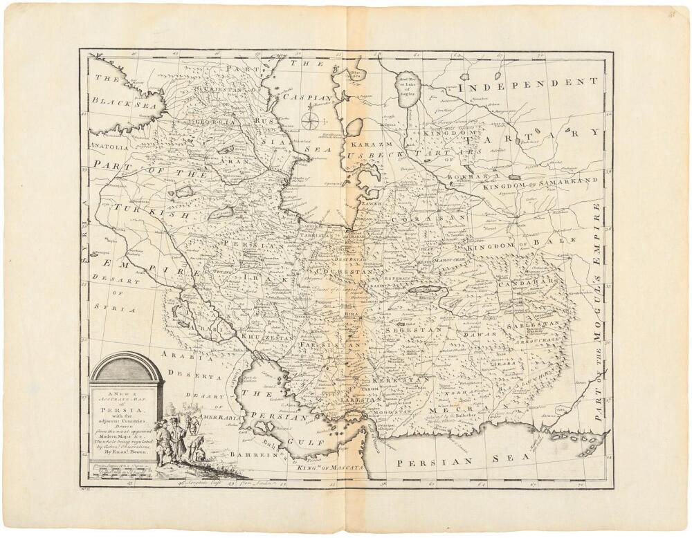 A New & Accurate Map of Persia with the adjacent Countries. Drawn from ...