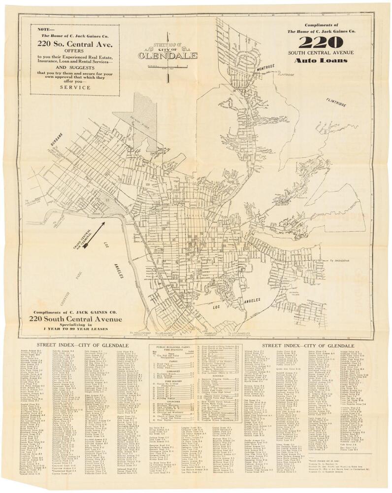Glendale Burbank Map