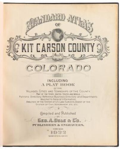 Standard atlas of Kit Carson County, Colorado: Including a plat book of ...