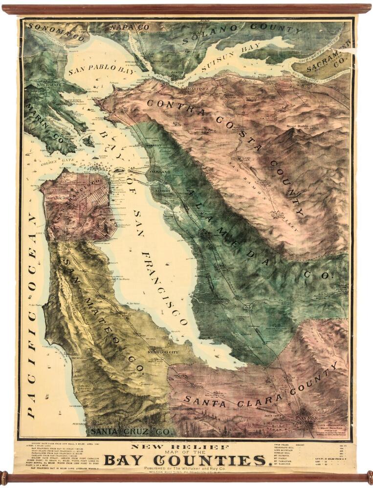 New Relief Map of the Bay Counties