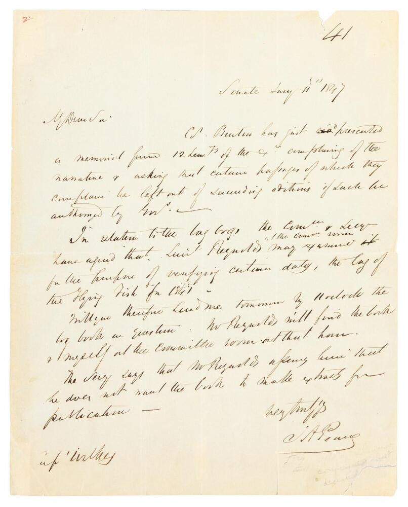Letter about dissenting junior officers of the famous US Navy ...
