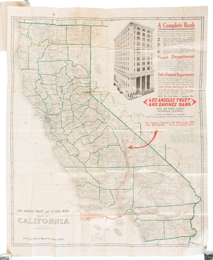 Los Angeles Trust and Savings Bank Map of California [and] ...Map of ...