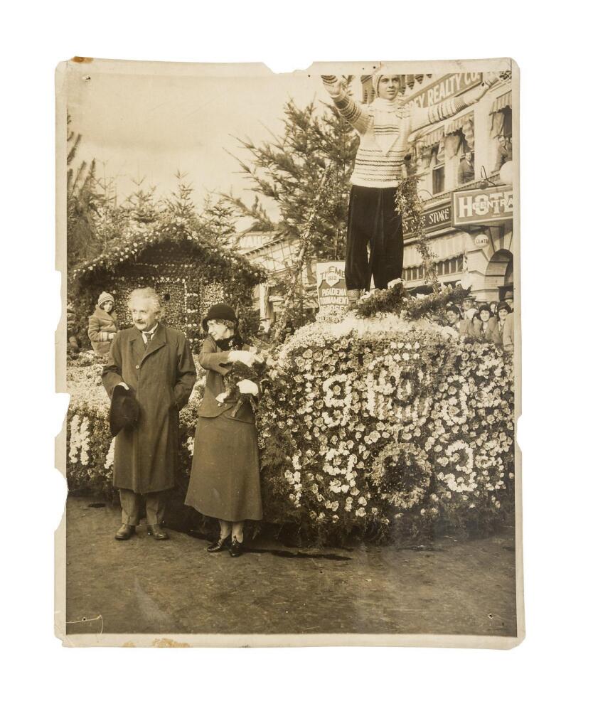 Original Associated Press photograph of Albert Einstein and his wife ...