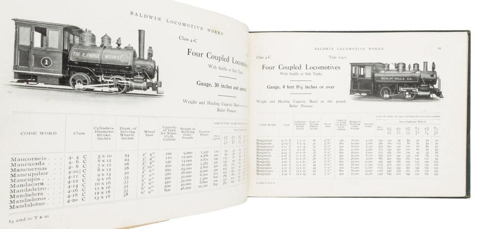 Light Locomotives. Baldwin Locomotive Works