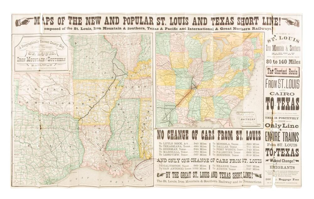 Maps of the New and Popular St. Louis and Texas Short Line!