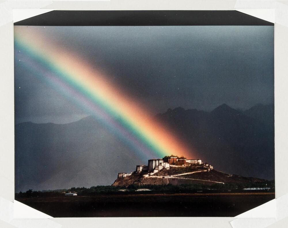 Rainbow over the Potala Palace - original color photograph by Rowell ...