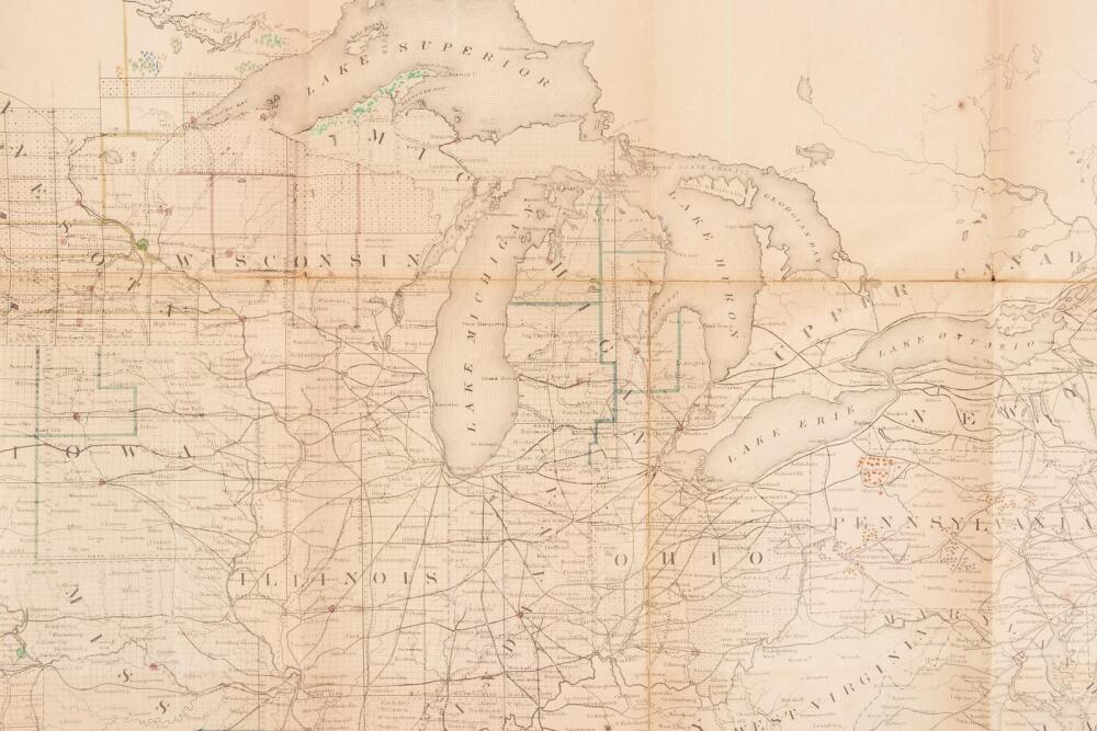 Map of the United States and Territories, Showing the extent of Public ...