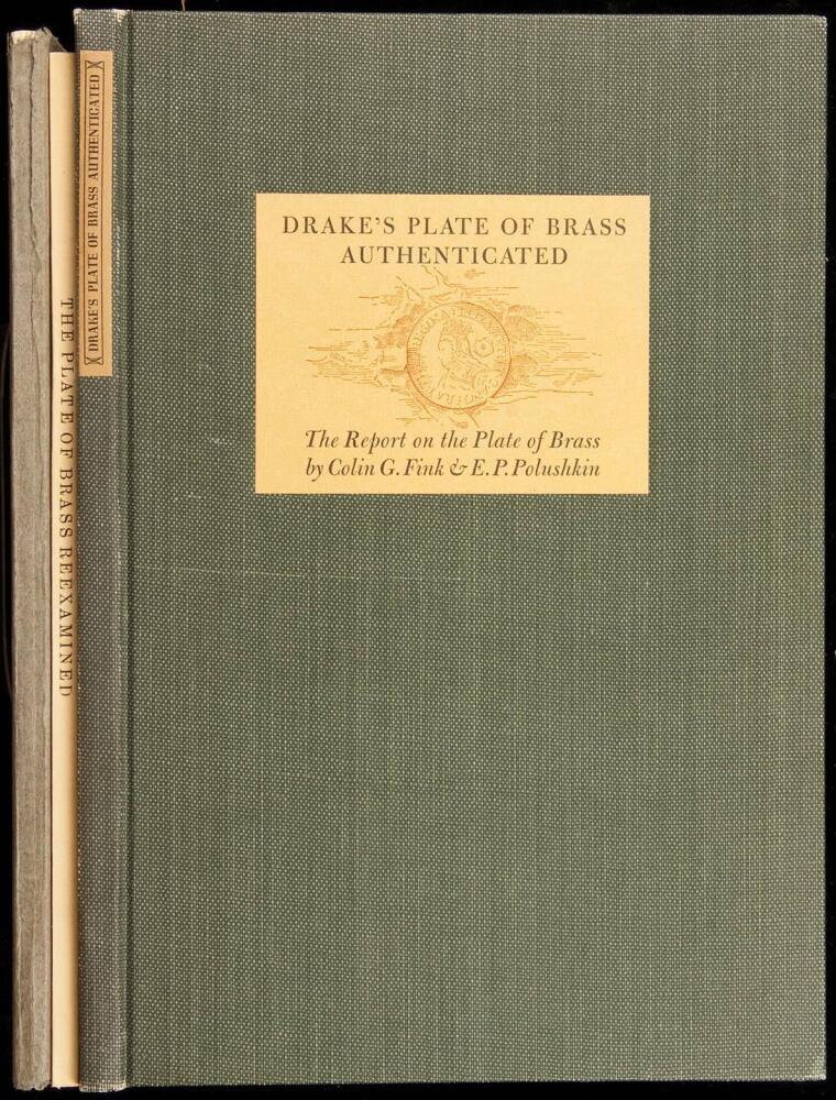 Three volumes studying the authenticity of Drake's Plate of Brass