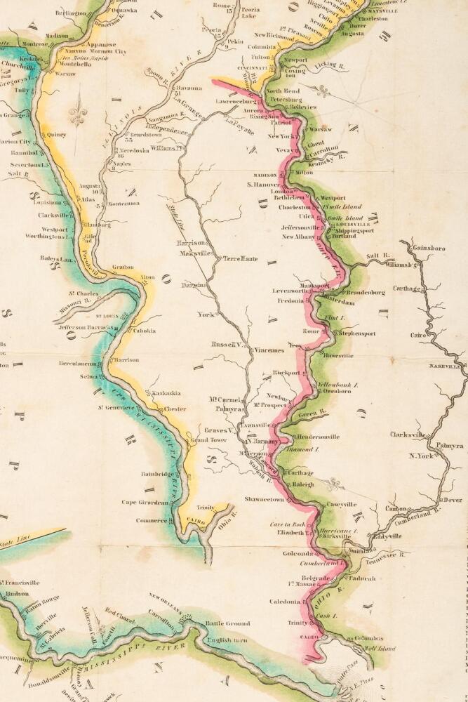 A New Map of the Western Rivers. Or Travellers Guide Exhibiting the ...