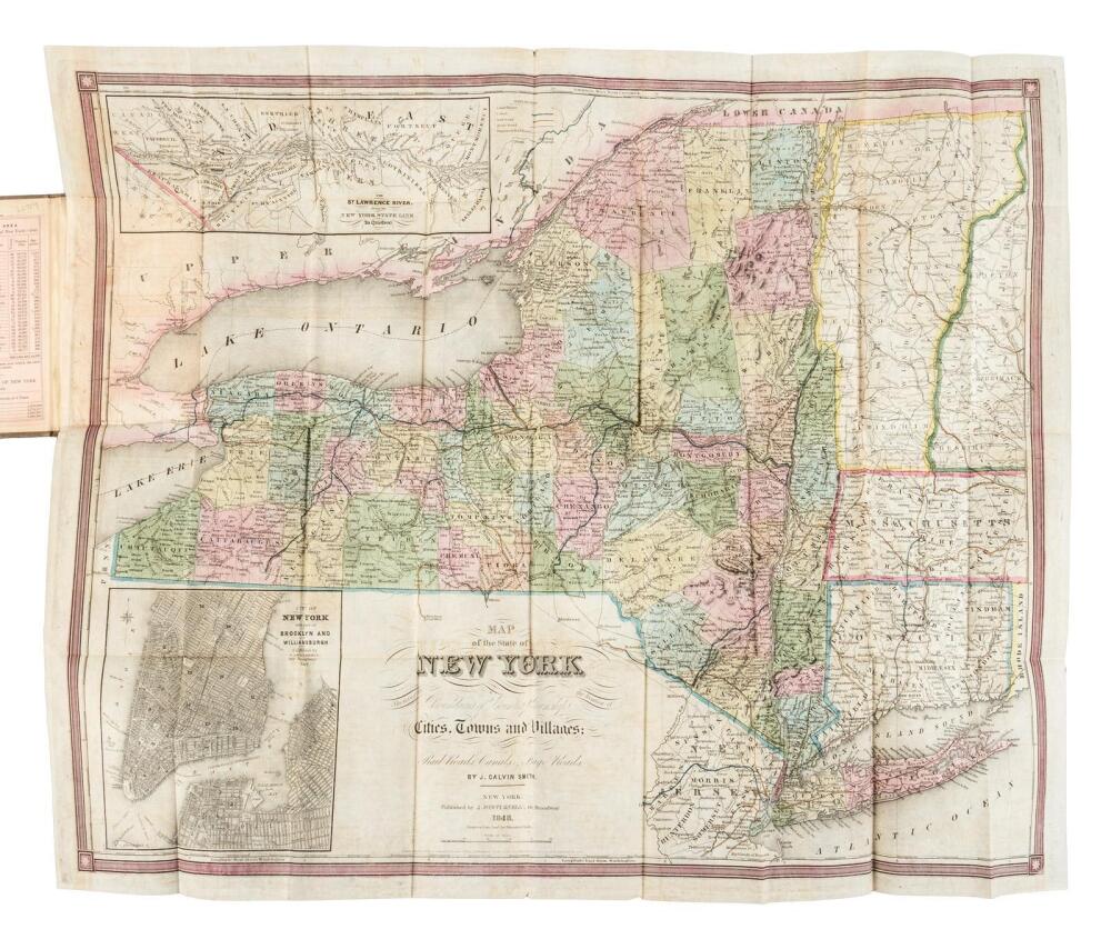 Map of the State of New York Showing the Location of Boundaries of ...