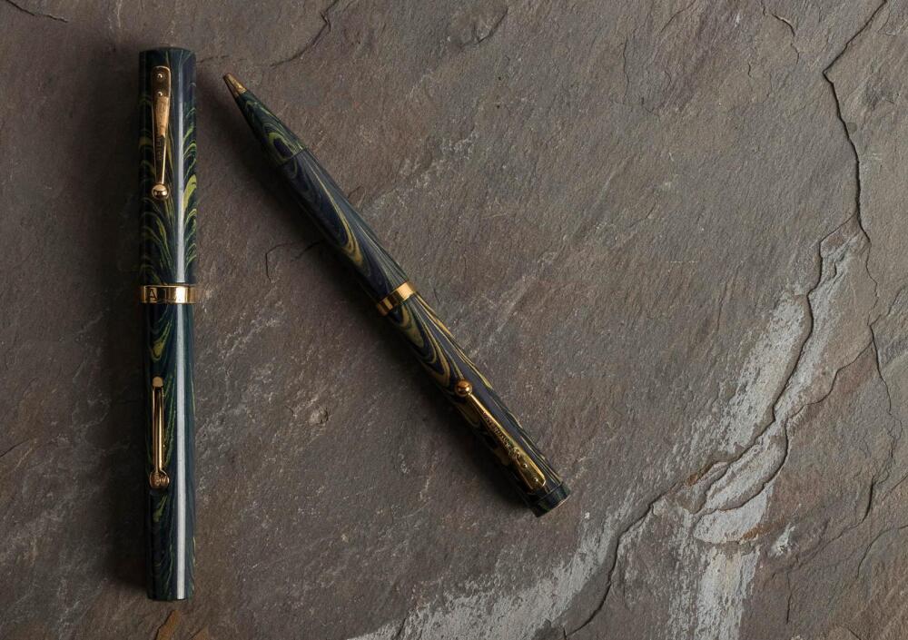 WATERMAN: No. 94 Fountain Pen and Propelling Pencil, Blue-Green Ripple ...