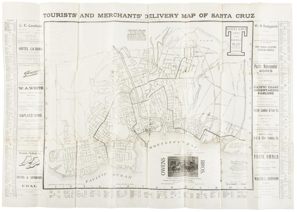 Tourists' and merchants' delivery map of Santa Cruz: Santa Cruz city ...