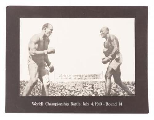 Jack Johnson vs. James Jeffries, James E. Pepper Whisky promotional poster