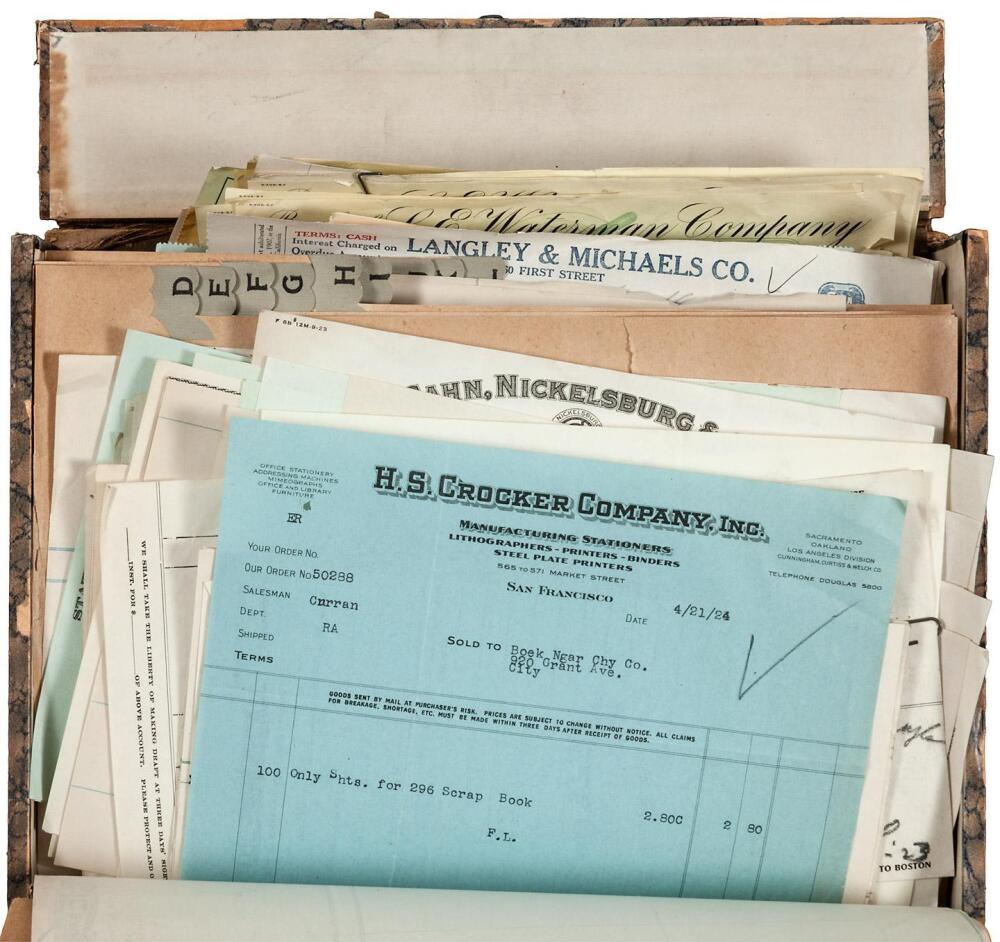 1922-31 Business Papers Archive of Chinatown Printing Company