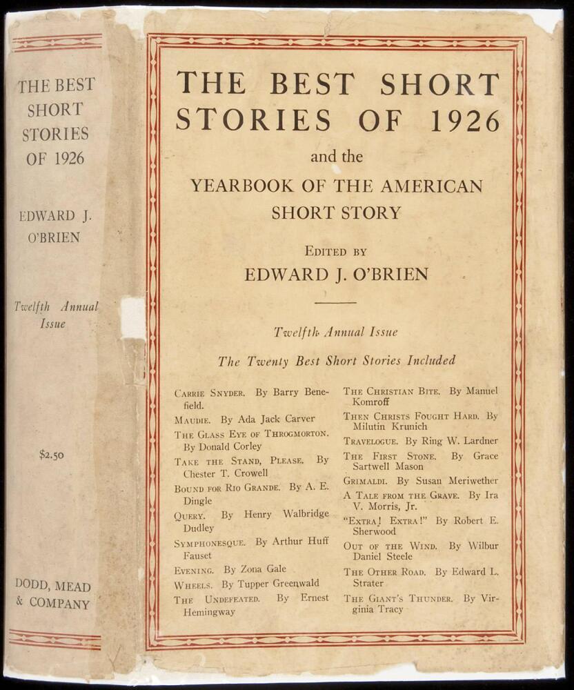 The Best Short Stories of 1926 and the Yearbook of the American Short Story