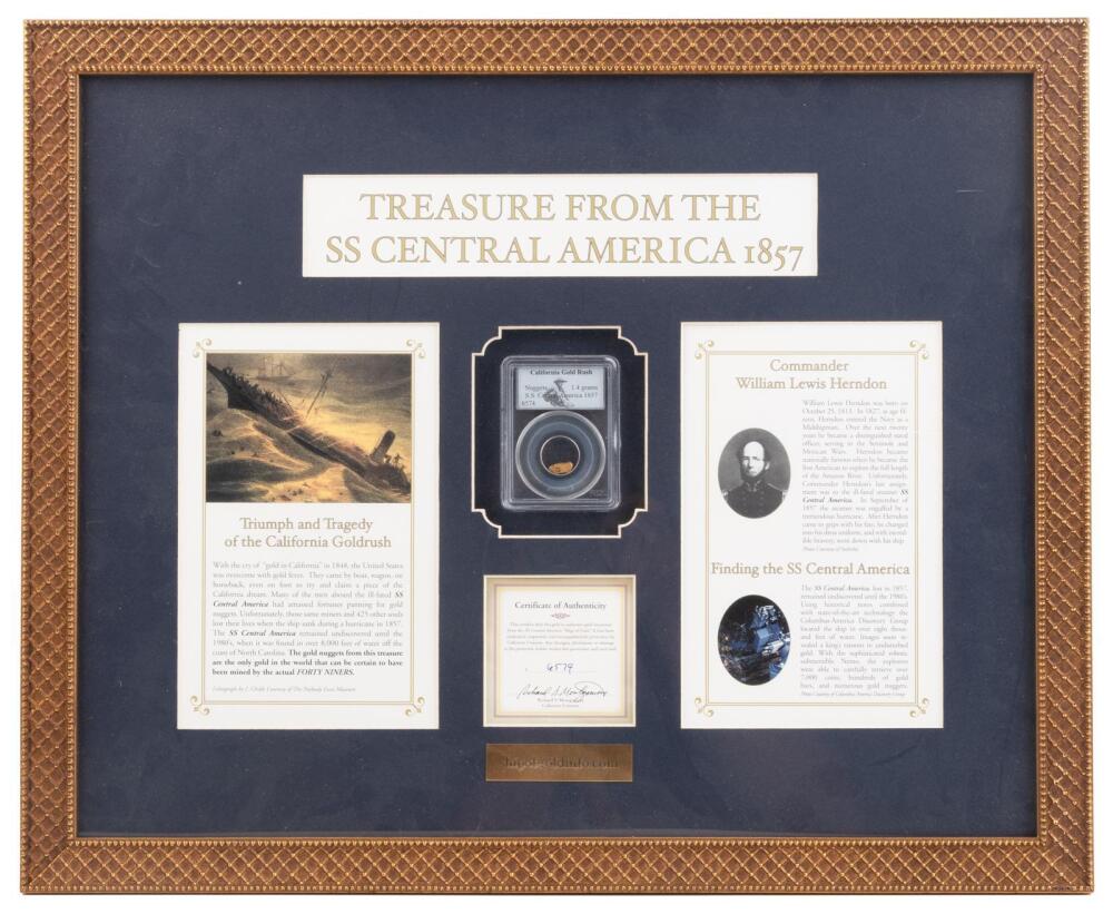 Treasure from the SS Central America 1857 - 1.4 grams of gold from the ...
