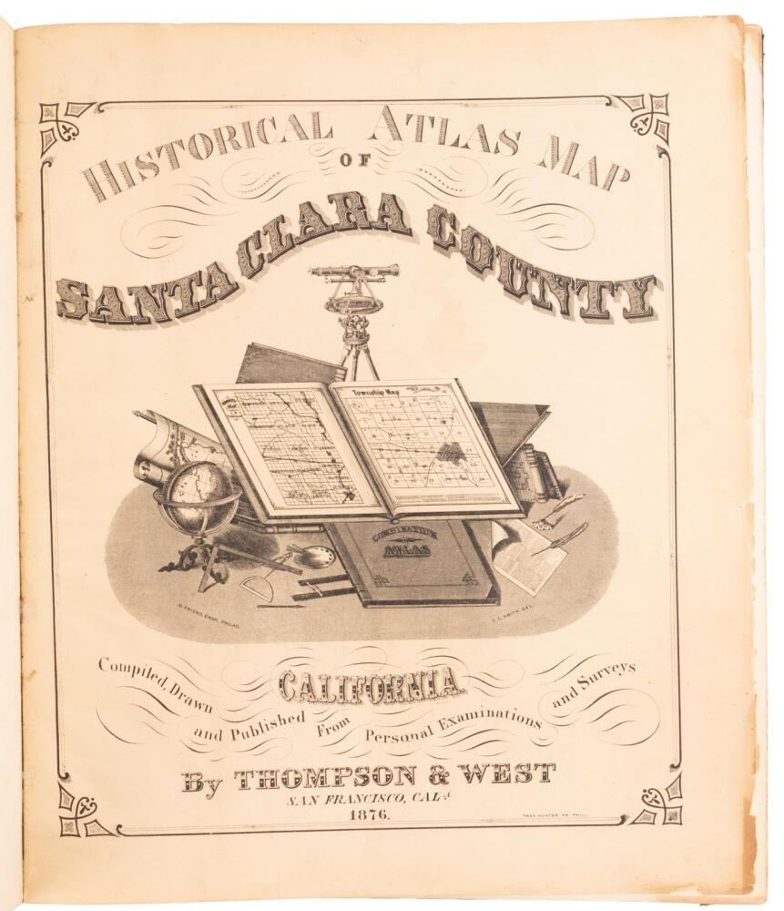 Historical Atlas Map of Santa Clara County, California