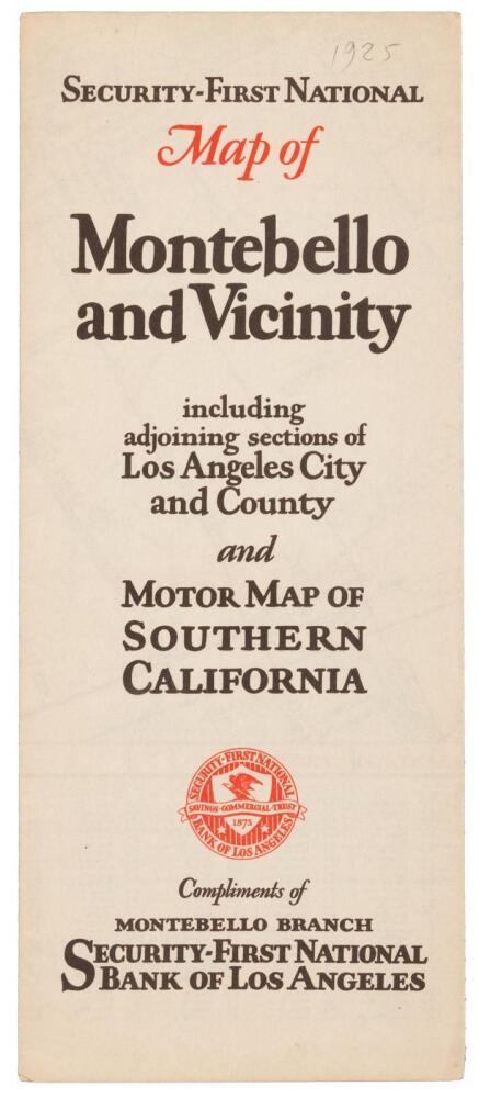 Security-First National Map of Montebello and Vicinity including ...
