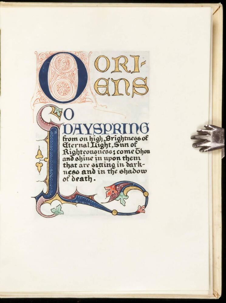 The Great Antiphons - Illuminated manuscript on vellum