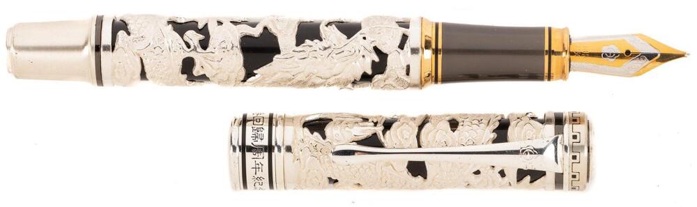 Golden Pen of Hong Kong Sterling Silver Dragon Overlay Limited Edition ...