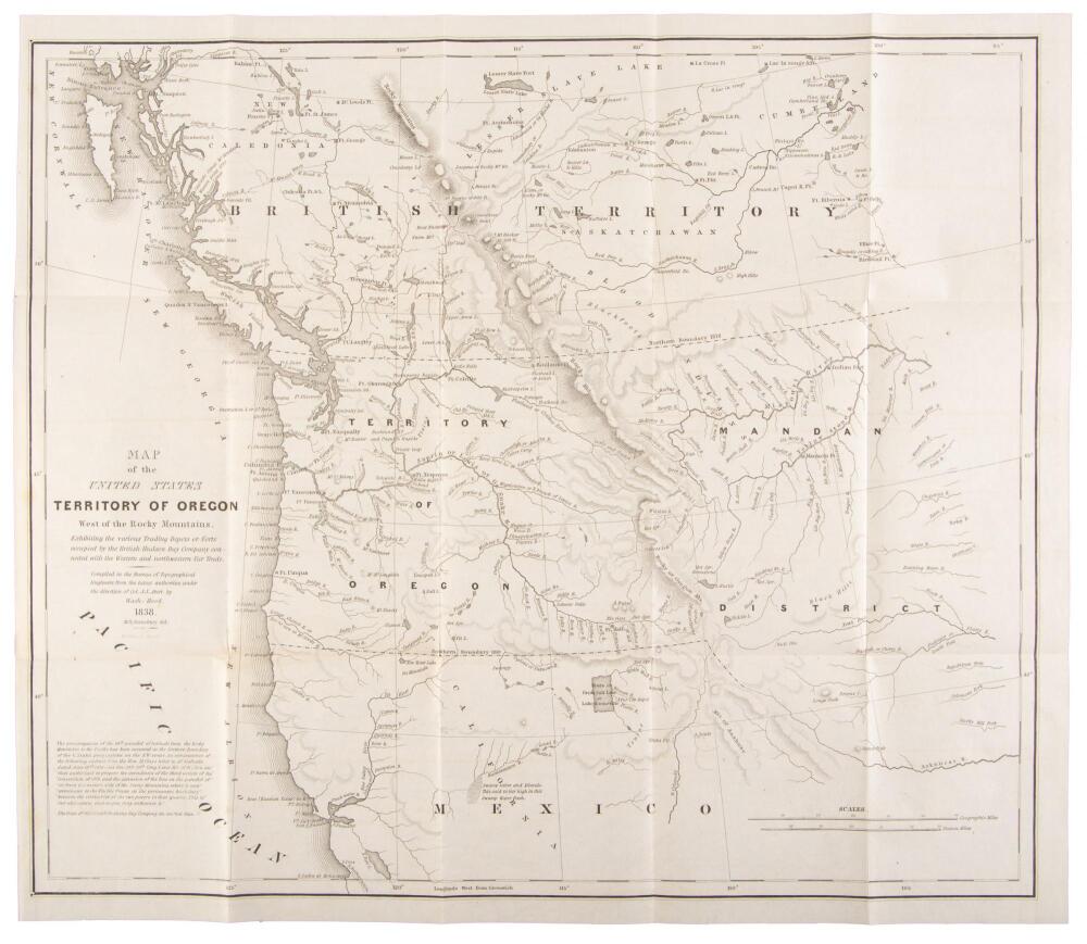 Map of the United States Territory of Oregon West of the Rocky ...