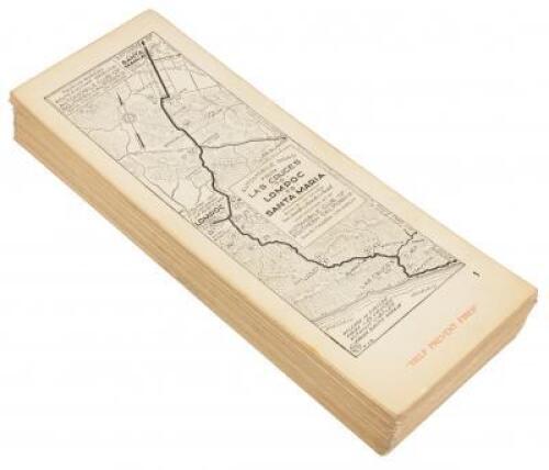 Collection of Strip Maps of California Roads and Highways, with Printed ...
