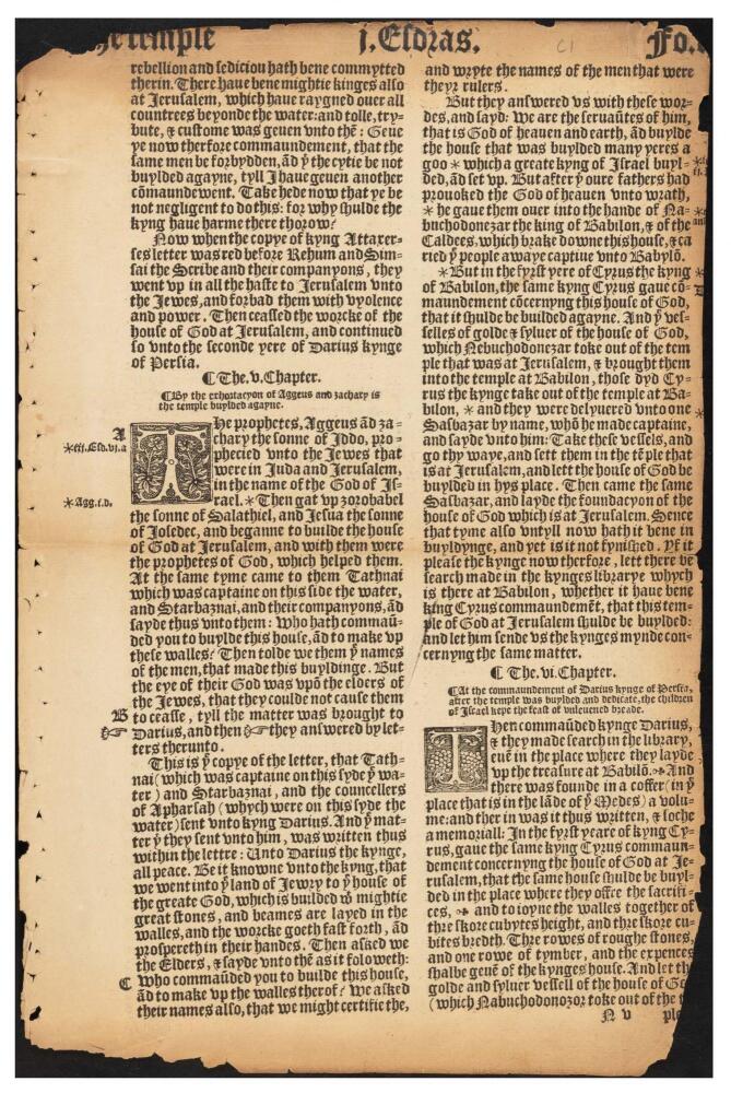 Leaf from the 1539 Great Bible