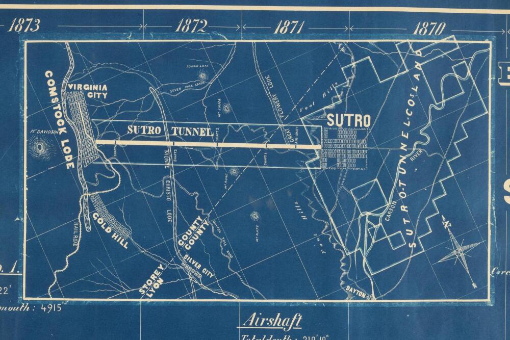 Profile Map of the Sutro Tunnel. Carefully compiled from official ...
