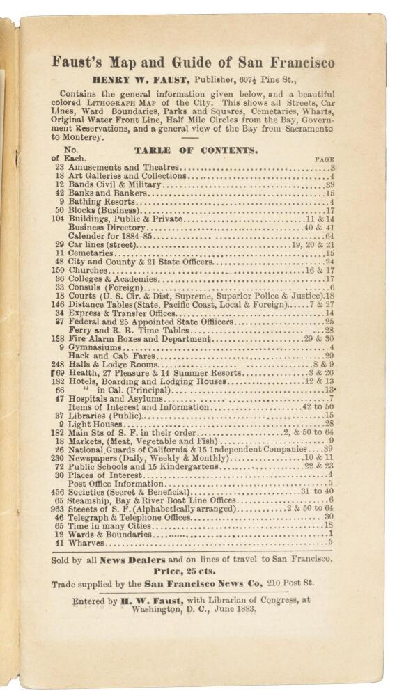 Faust's Map & Guide of San Francisco